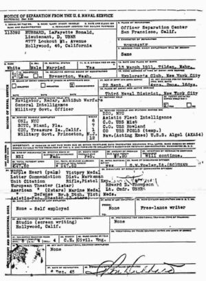 Was L. Ron Hubbard een oorlogsheld? – Stichting Skepsis